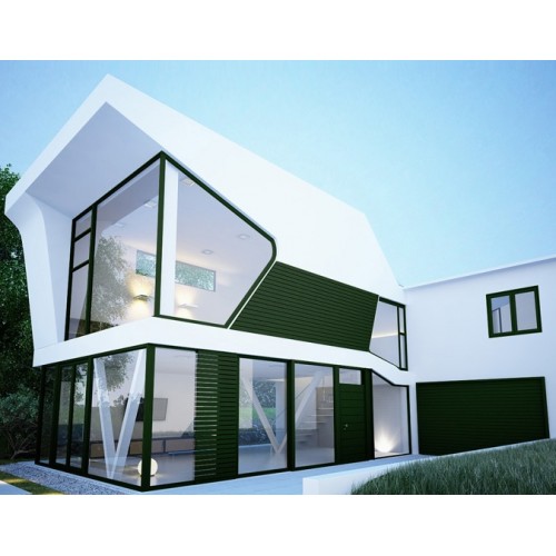 Ral 6009 dennengroen houtnerf 100mm